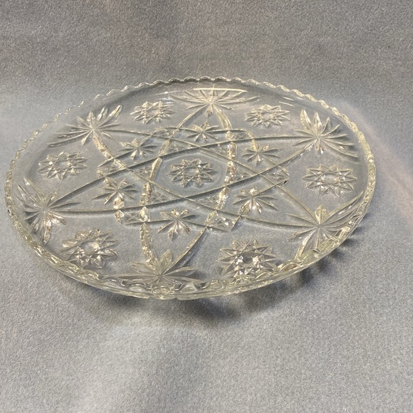 Anchor Hocking | Dining | Anchor Hocking Crystal Platter Saw Tooth ...